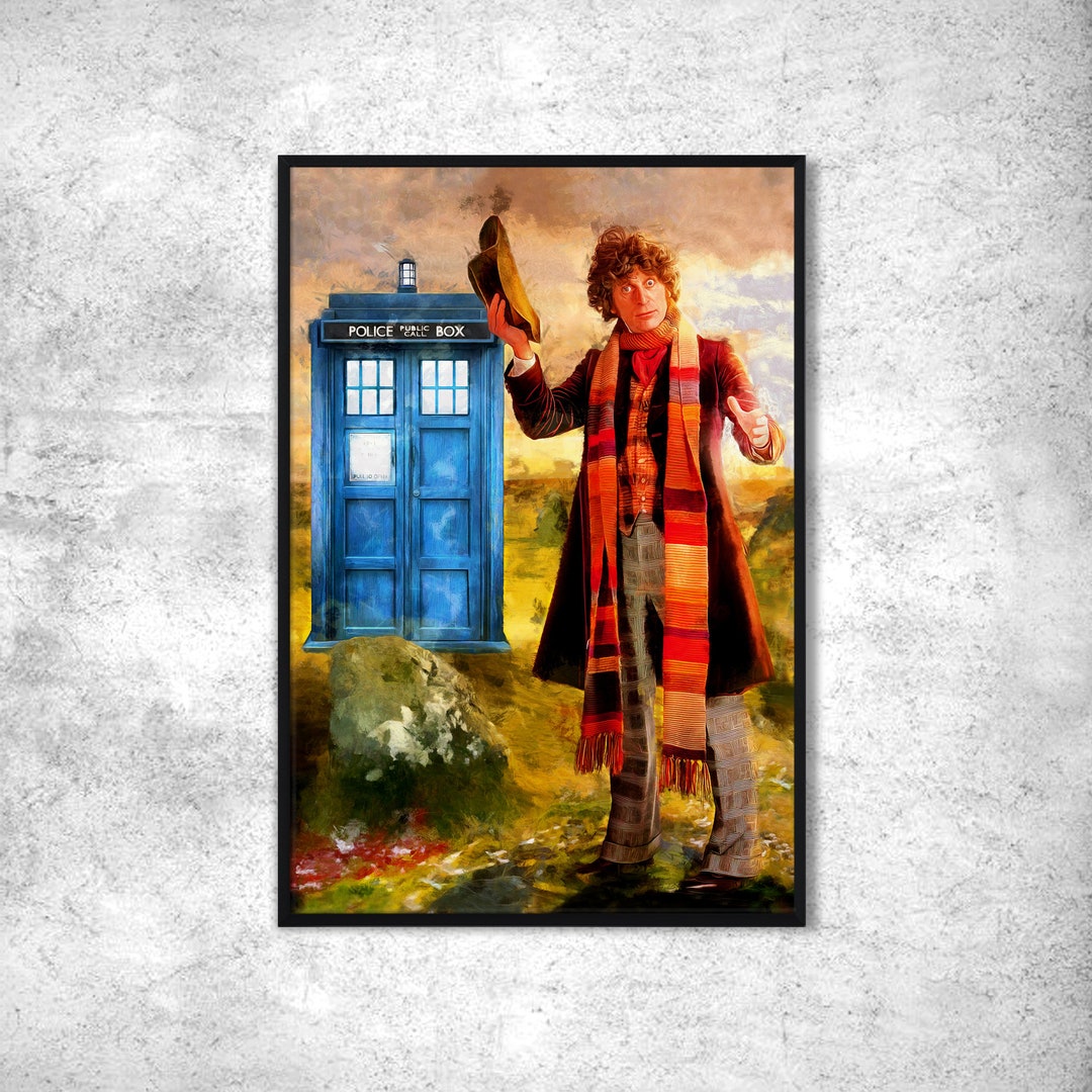 Doctor Who Poster Tardis. Tom Baker Doctor Who Time Lord Wall Art ...