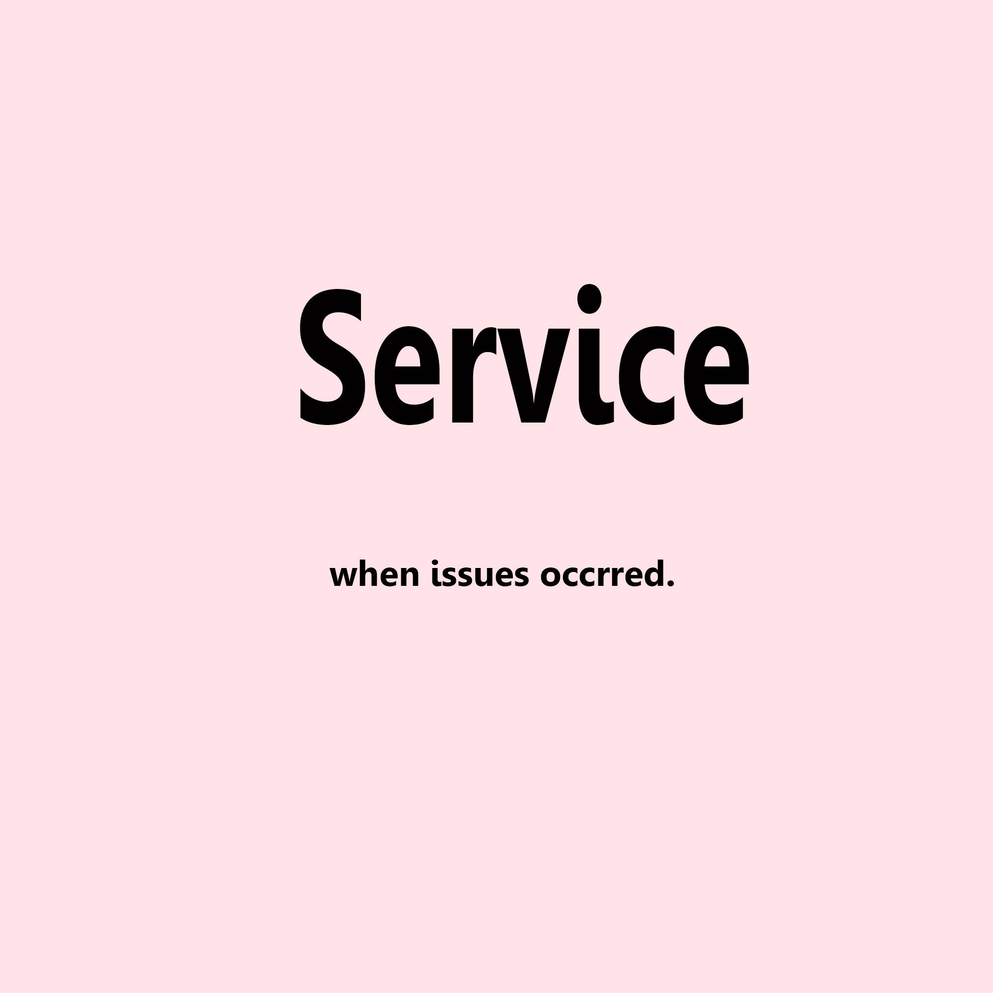 SERVICE: Special Sevice When Issues Occurred - Etsy