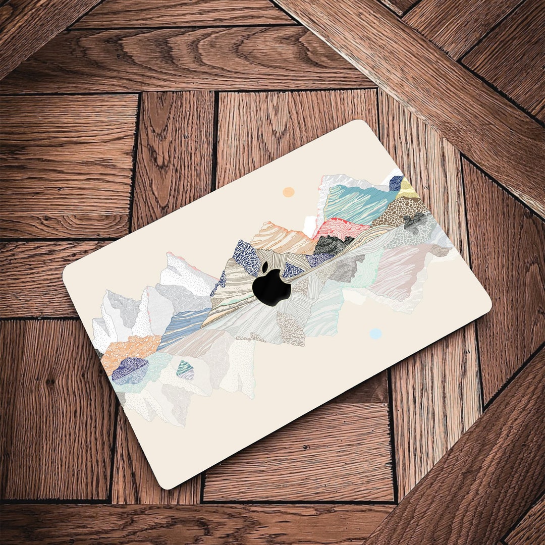 Landscape Painting Hard Laptop Matte Case Hand Draw Mountains - Etsy