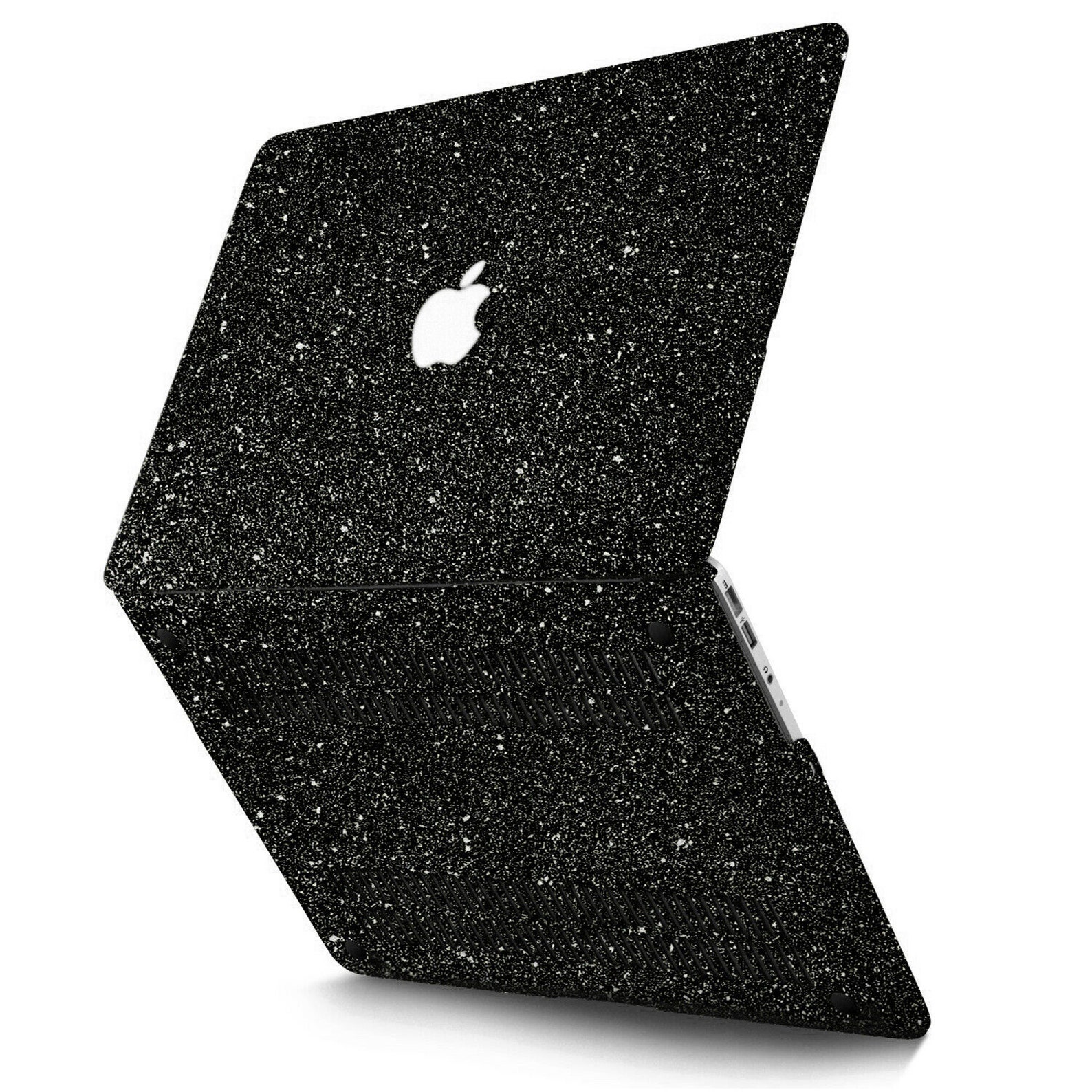Luxury Glitters Sparkling Shiny Bling Black Rough Hard MAC Laptop Case ...