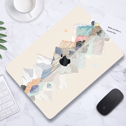 Landscape Painting Hard Laptop Matte Case Hand Draw Mountains | Etsy