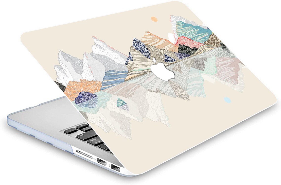 Landscape Painting Hard Laptop Matte Case Hand Draw Mountains - Etsy