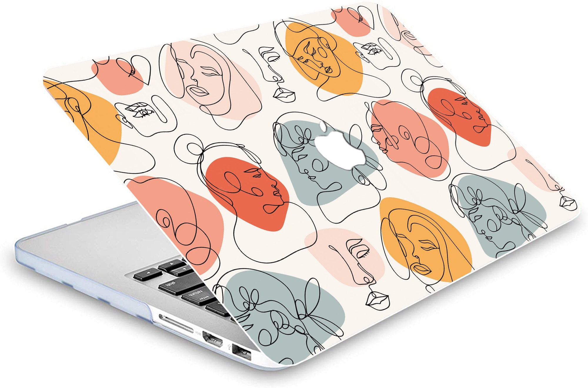 Ladies Faces Hand Painting Hard Rubberized Laptop Modern Patel - Etsy ...