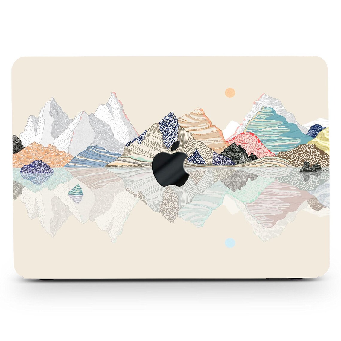 Landscape Painting Hard Laptop Matte Case Hand Draw Mountains - Etsy