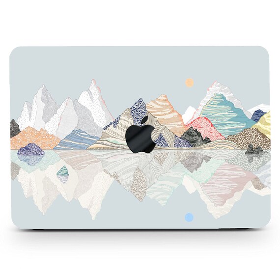 Blue Landscape Painting Hard Laptop Matte Case Hand Draw - Etsy