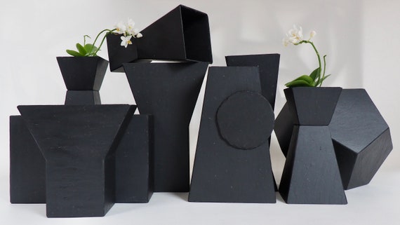 Natural slate vase message Vases Home Décor etna.com.pe