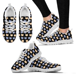 Cats Pattern - Women's Sneakers,cat Lovers Footwear, Cat Lady Shoes ...