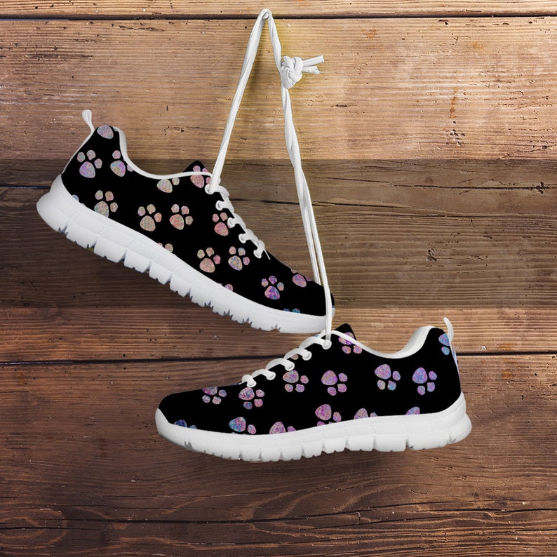 Watercolor Womens Sneakers White and Black Sole Veterinary - Etsy