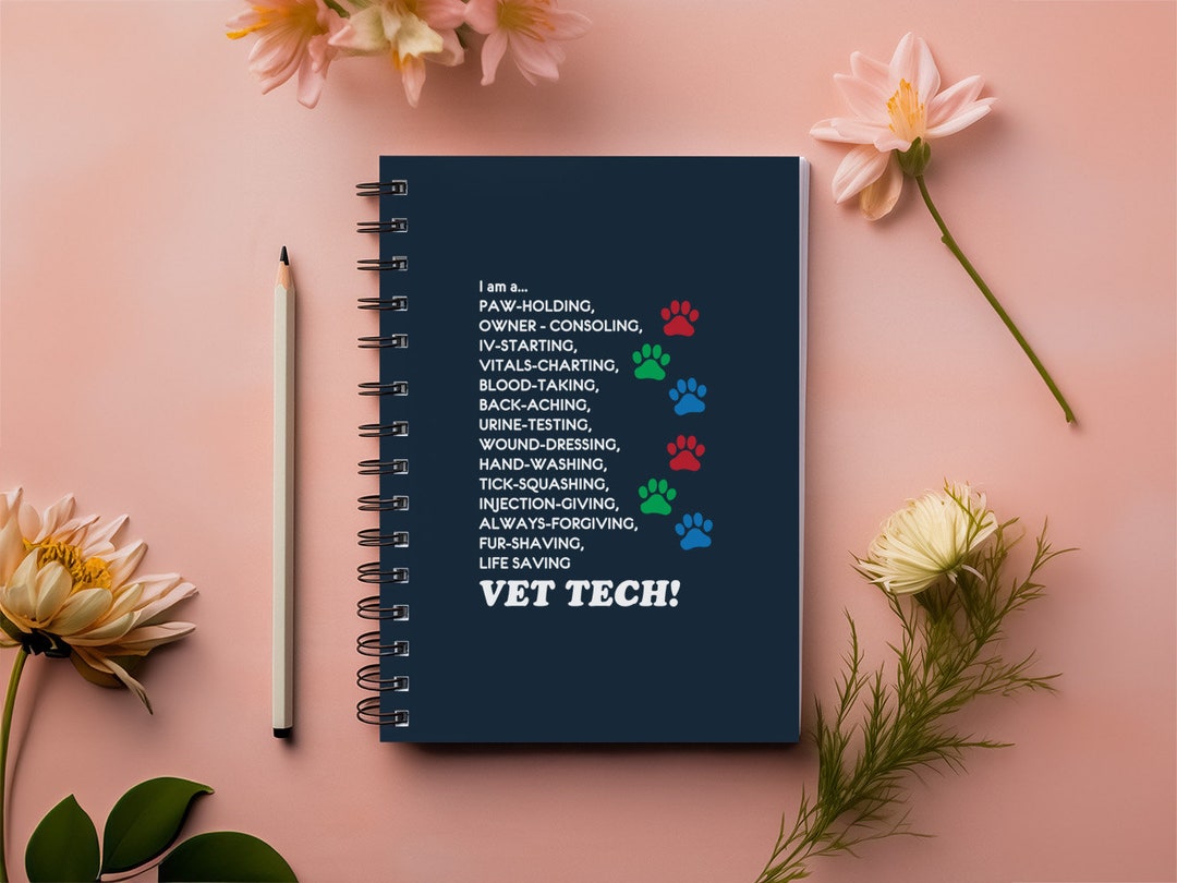 Vet Tech Notebook, Vet Appreciation Gift, Vet Tech Week Gift, Vet ...