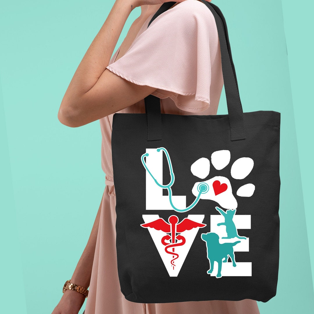 Veterinary Medicine Tote Bag, Personalized Tote, Vet Tech Bag, Vet ...