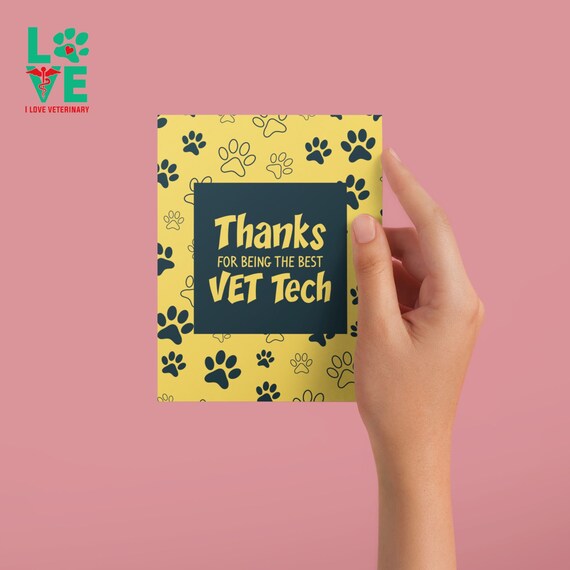 Happy Vet Tech Week Set of 10 Cards Gift for Vet Tech - Etsy