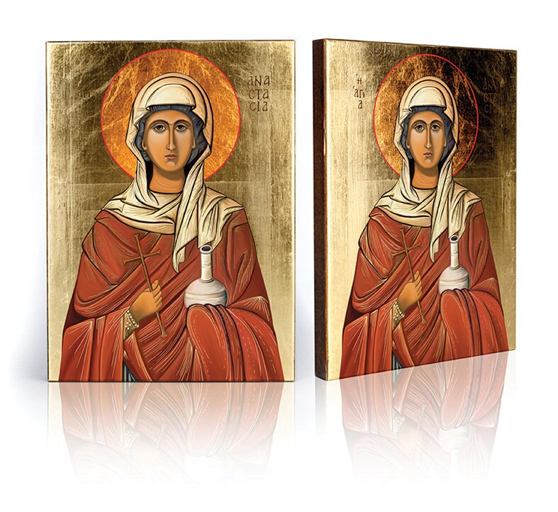 Icon of Saint Anastasia Handmade Icon Religious Icon Wooden - Etsy