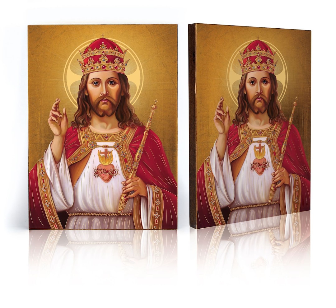 Jesus Christ Icon, Christ the King Icon, Religious Icon, Handmade Icon ...