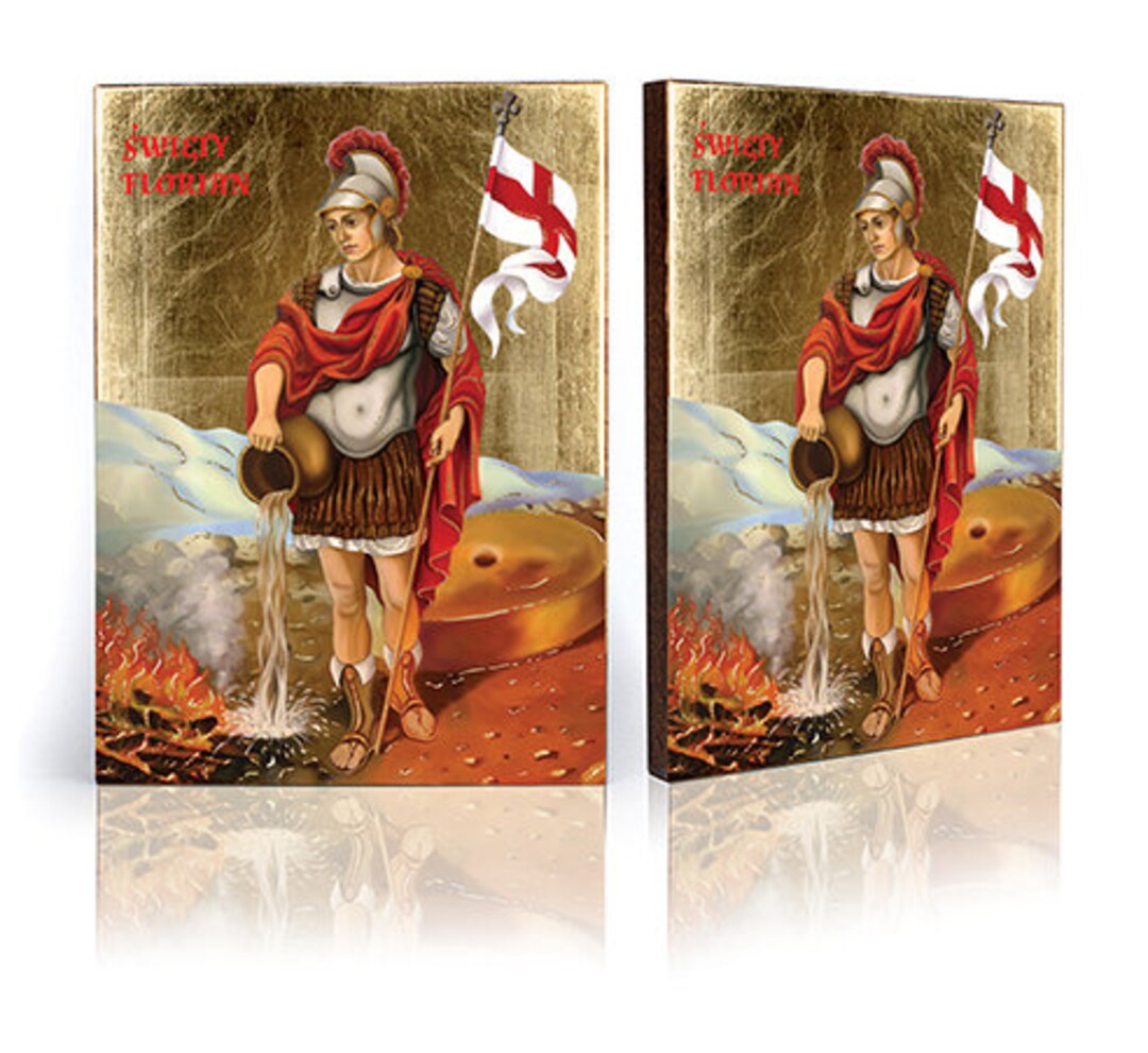 Icon of Saint Florian, St Florian Icon, Patron of Firefighters ...