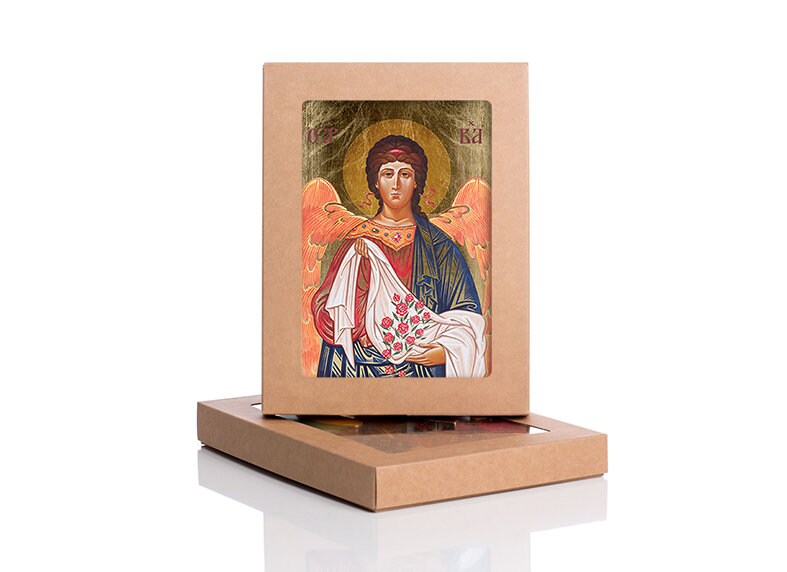 Icon of Archangel Barachiel Angel of Blessings Handmade - Etsy UK