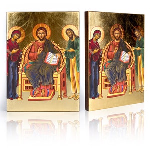 Deesis of Christ Icon, Jesus Christ Icon, Virgin Mary, St. John the ...