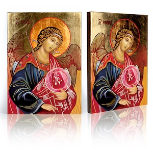 Icon of Archangel Rafael, Handmade Wooden Icon, Perfect Present ...