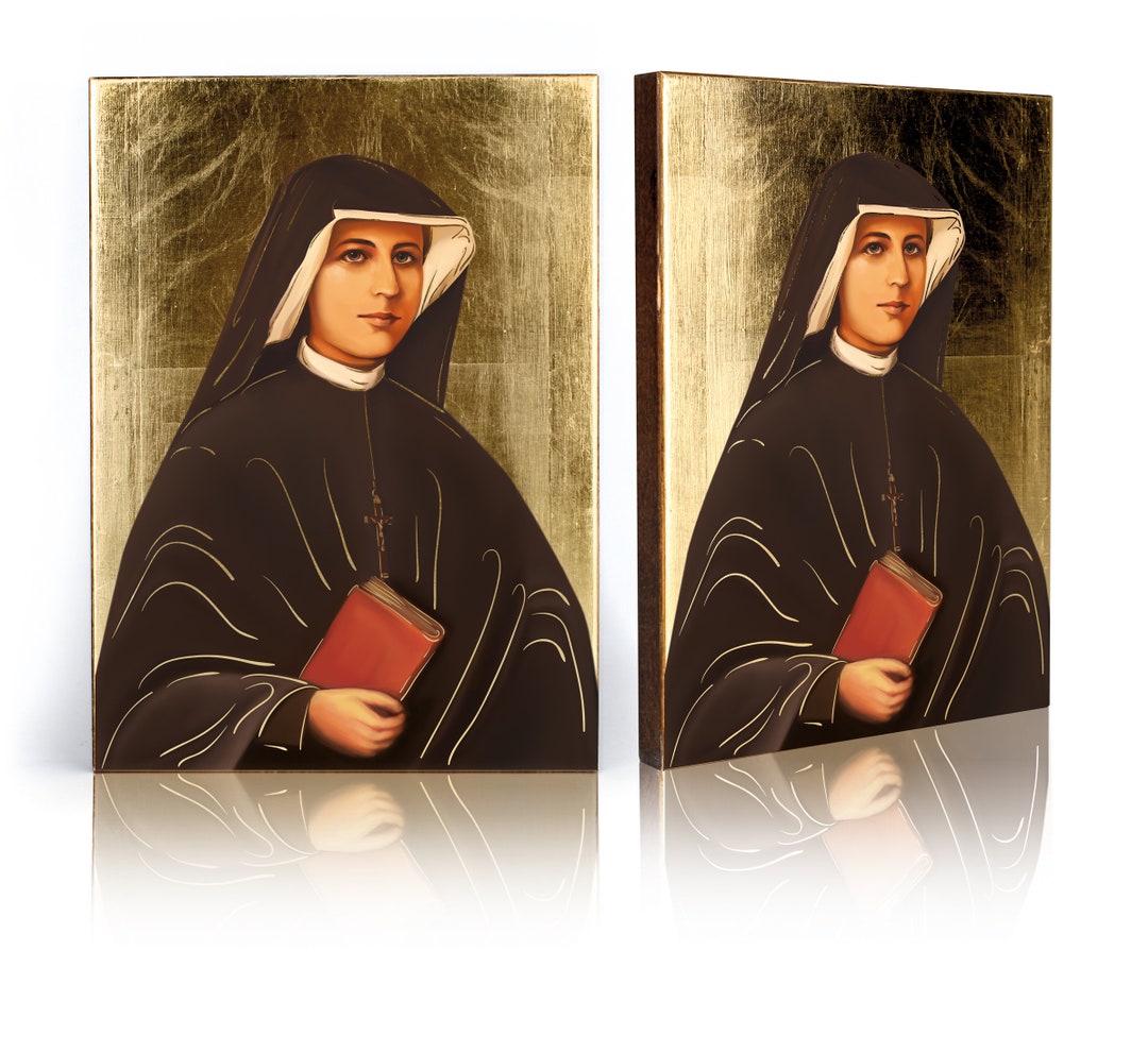 Icon of Saint Faustina Kowalska, Handmade Icon, Perfect Present, Saint ...
