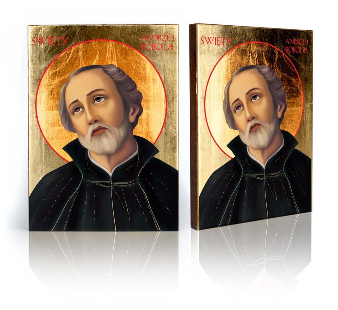 Icon of Saint Andrew Bobola, Handmade Icon, Religious Icon, Wooden Icon ...