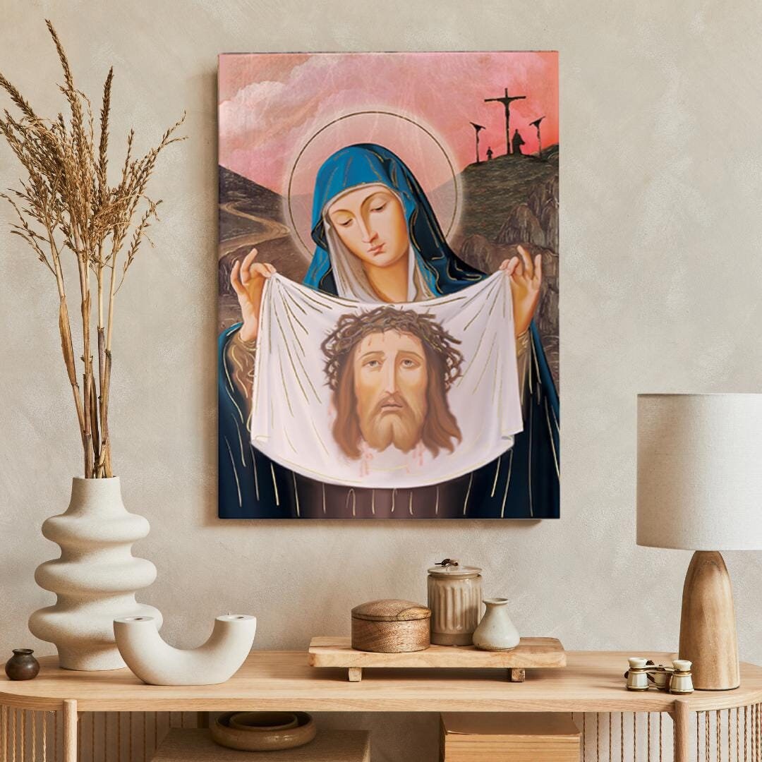 Icon of Saint Veronica, Handmade Icon, Religious Icon, Wooden Icon ...