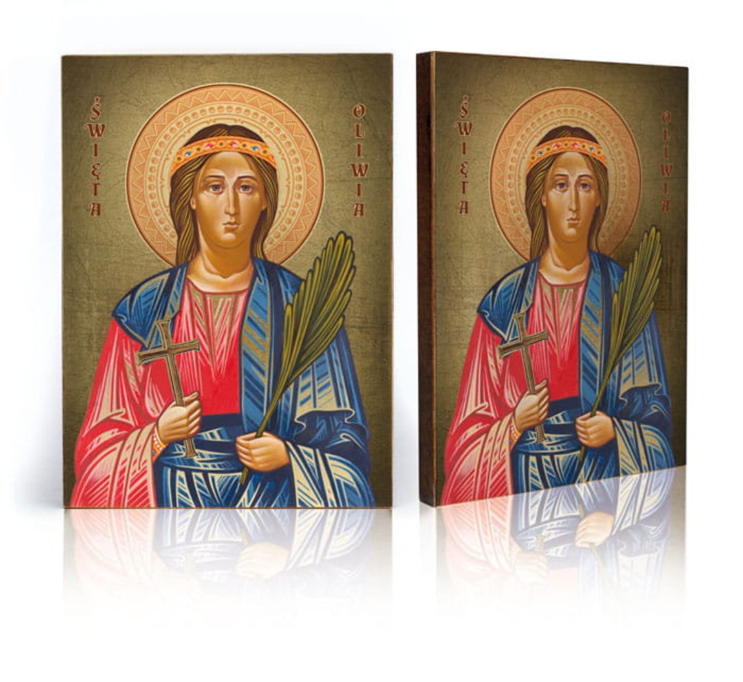 Icon of St Olivia of Palermo, Saint Olivia, St Olivia, Handmade Icon ...