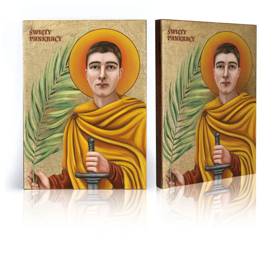 Icon of Saint Pancras of Rome, Saint Pancratius, Handmade Icon, Wooden ...