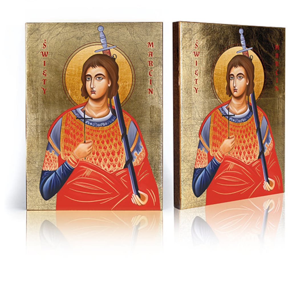 Icon of Saint Martin of Tours , Handmade Icon, Wooden Icon, Natural ...