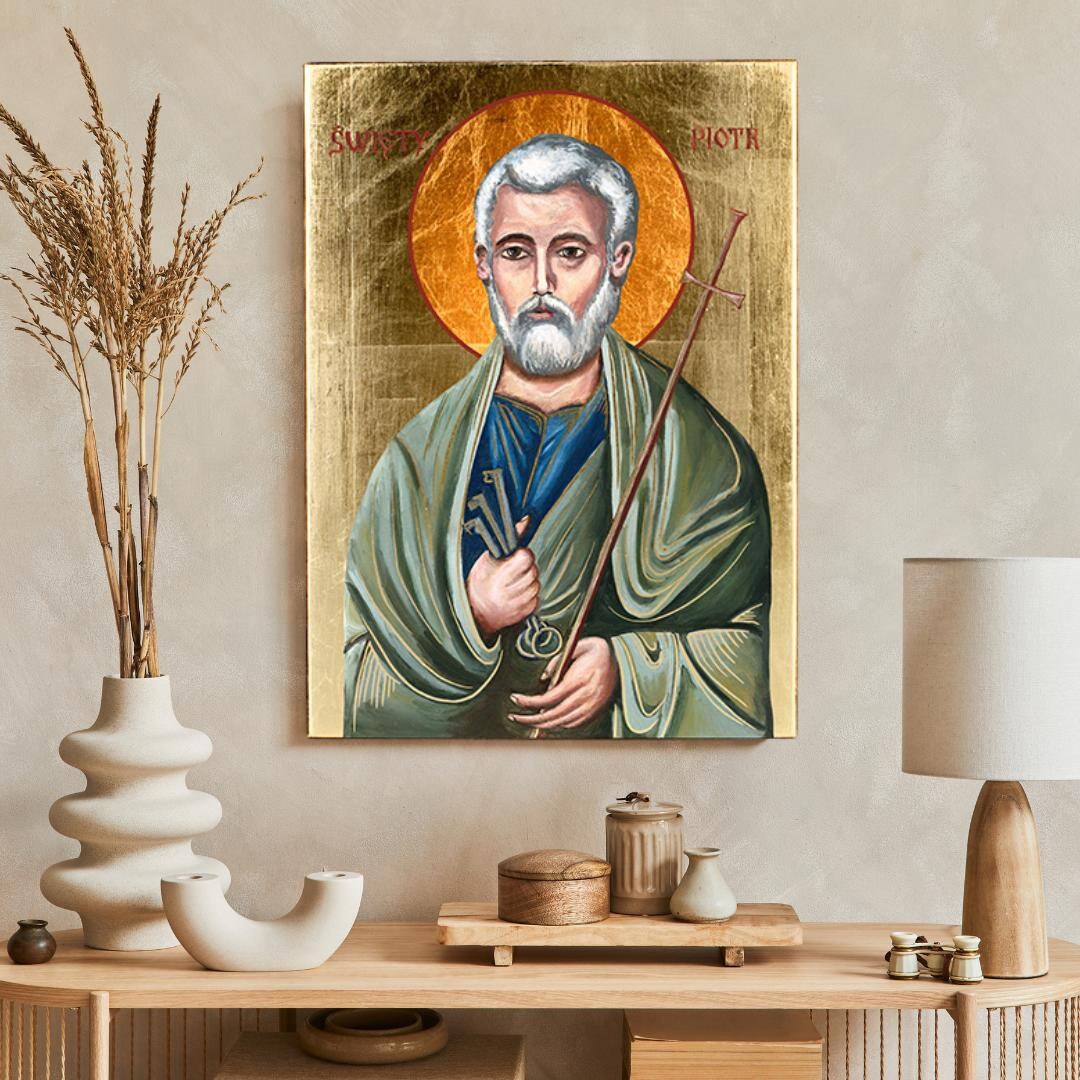 Icon of Saint Peter, Handmade Icon, Wooden Icon, Saint Peter the ...