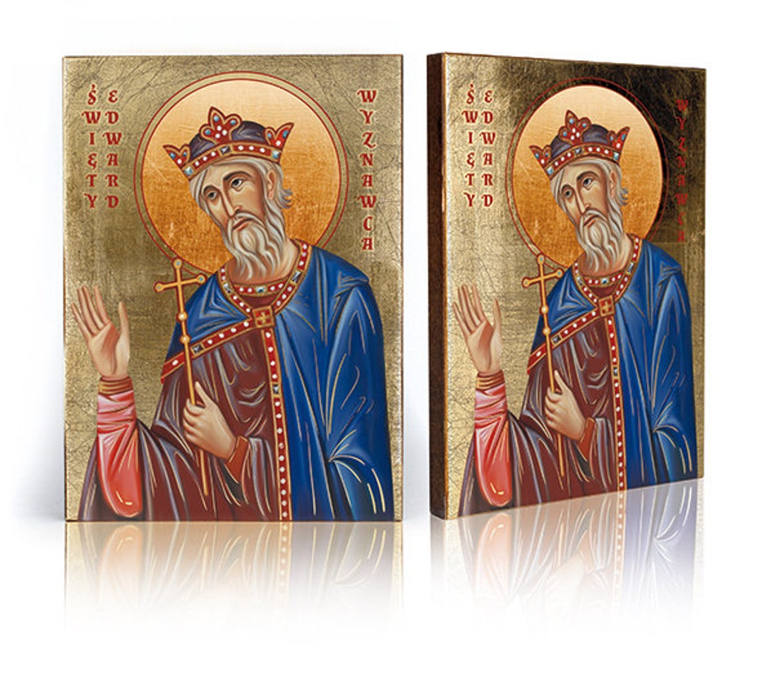 Icon of Saint Edward the Confessor, Handmade Icon, Wooden Icon, Perfect ...