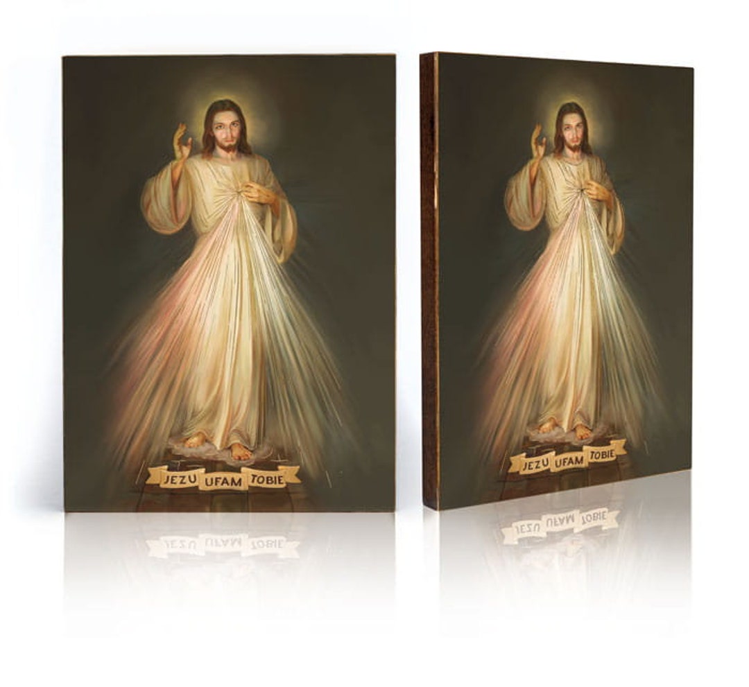 Icon of Merciful Jesus , Divine Mercy Image, Handmade Icon, Wooden Icon ...