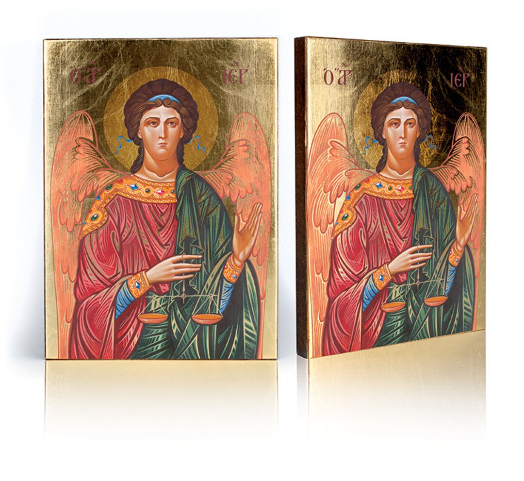 Icon of Archangel Yeratel, Guardian Angel Handmade Icon, Wooden Icon ...