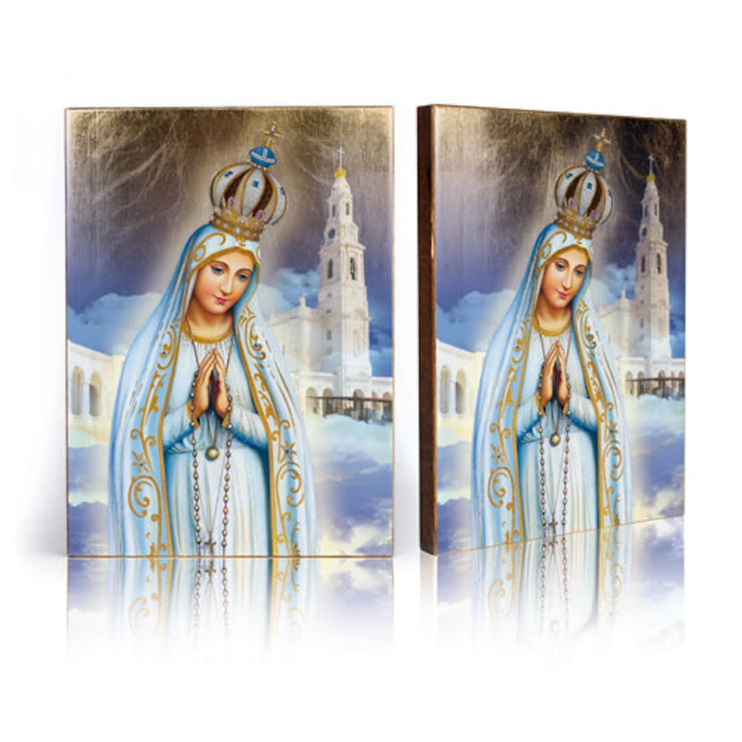 Icon of Our Lady of Fatima, Handmade Icon, Wooden Icon, Perfect Present ...