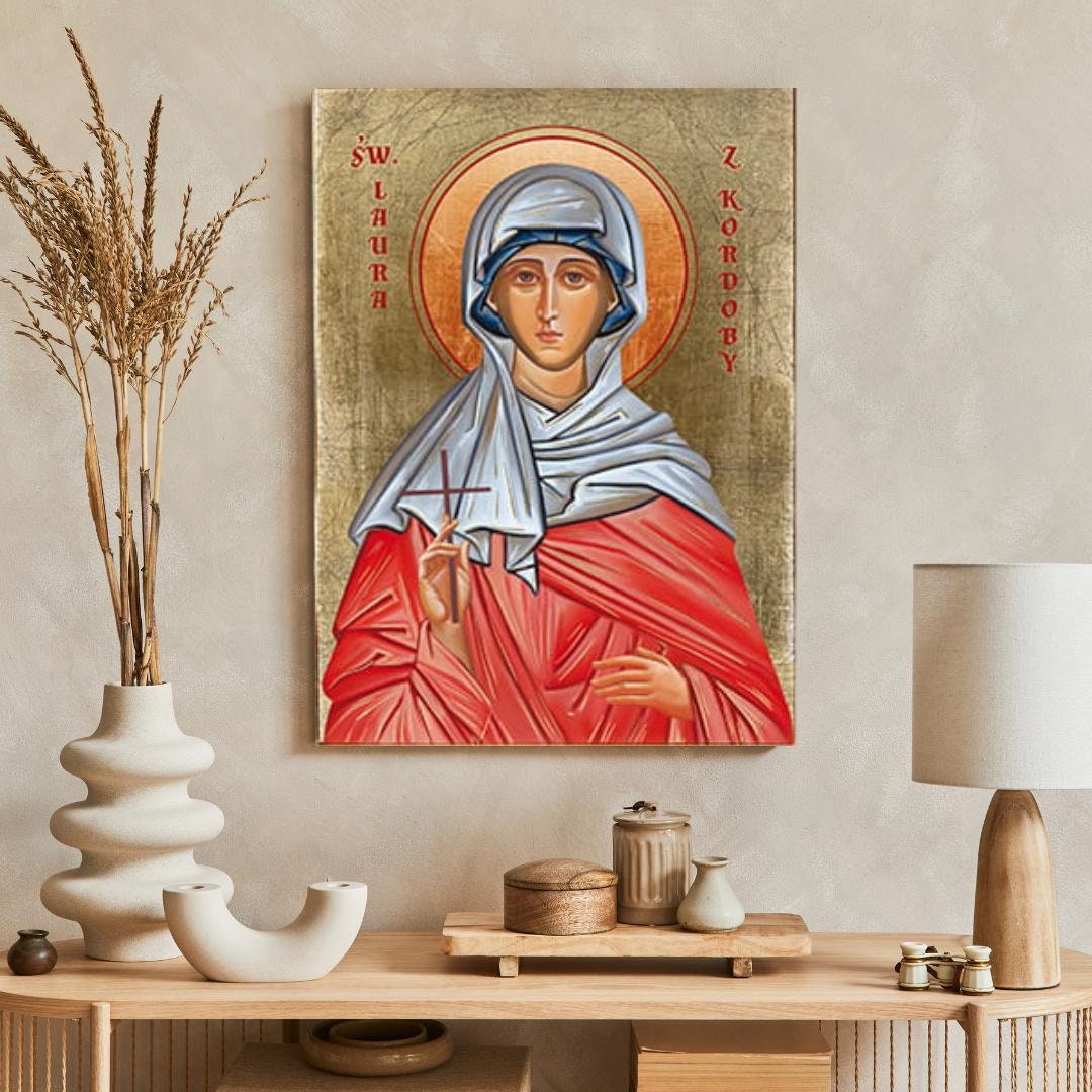 Saint Laura of Cordoba, Martyrs of Cordoba, Religious Icon, Handmade ...