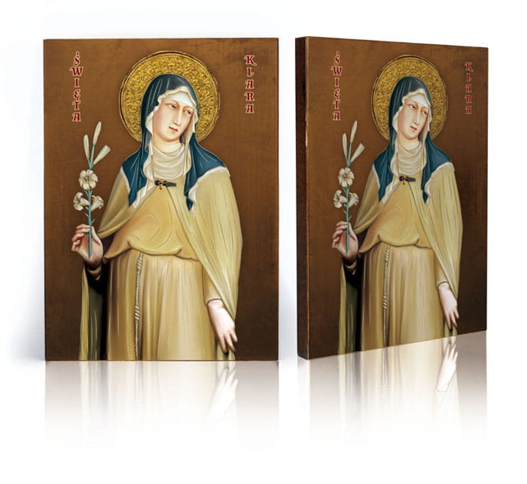 Icon of Saint Clare, Saint Clare of Assisi , St Clare Icon, Handmade ...