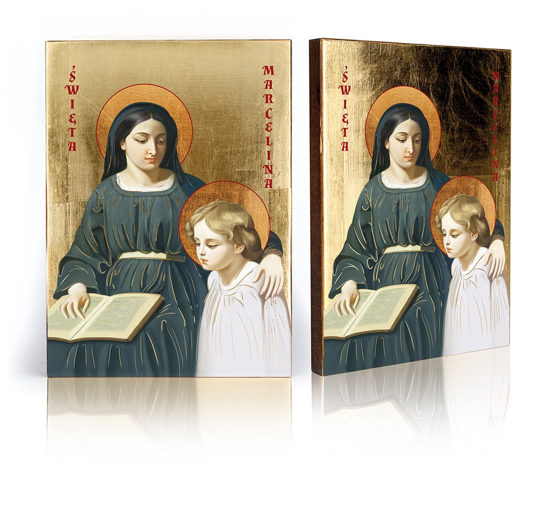 Icona di Santa Marcellina, icona fatta a mano, icona religiosa, icona ...