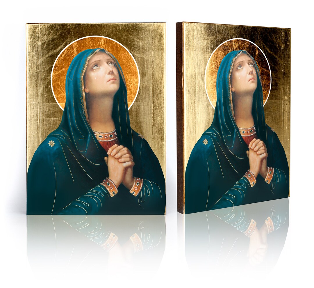 Icon of Our Lady of Sorrows, Holy Virgin Icon, Virgin Mary Icon ...