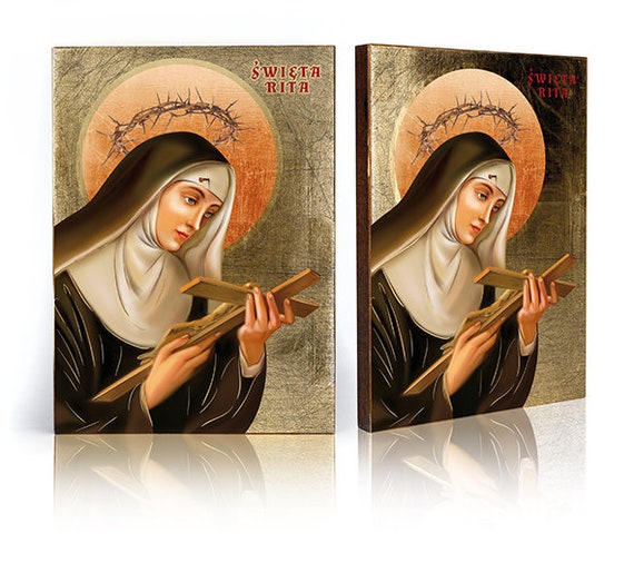 Icon of Saint Rita Handmade Icon Wooden Icon Perfect - Etsy