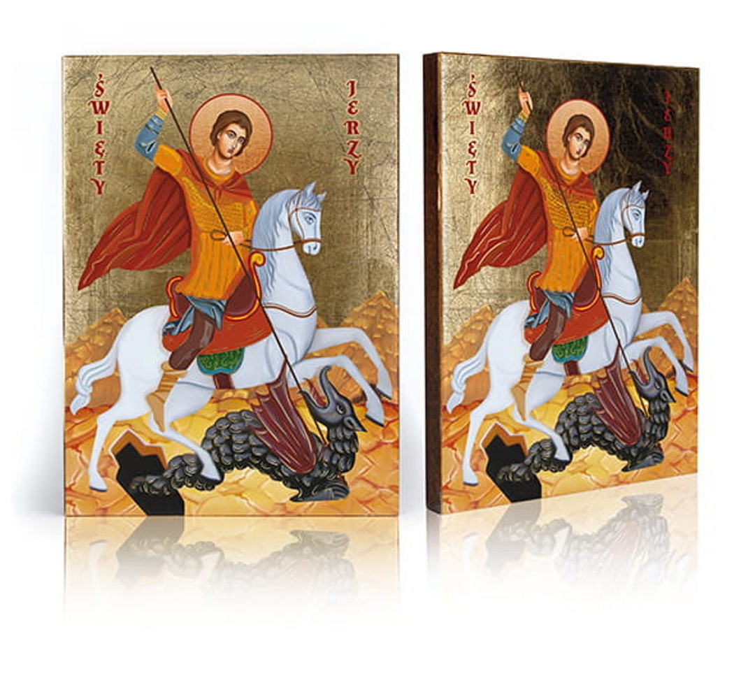 Icon of Saint George the Conqueror, Handmade Icon, Religious Icon ...