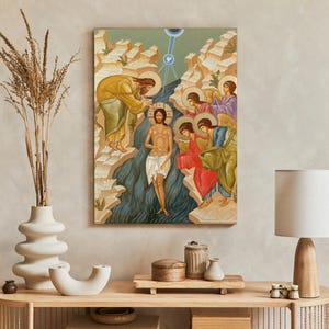Icône du baptême de Jésus, Le Baptême du Christ, Baptême du Christ ...