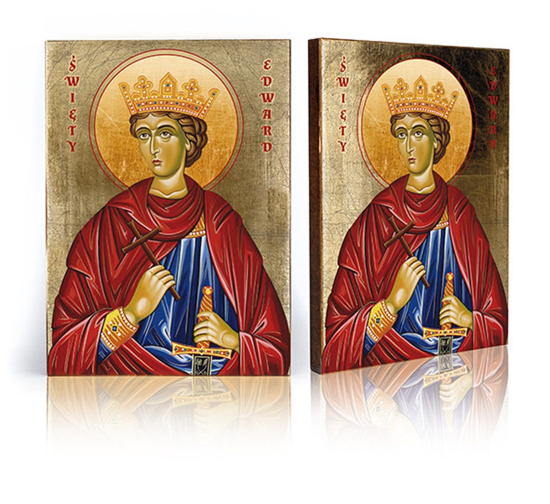 Icon of Saint Edward, Handmade Icon, Wooden Icon, Perfect Present ...