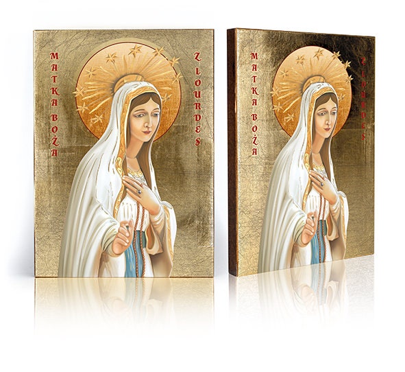 Icon of Our Lady of Lourdes Handmade Icon Wood Icon Perfect - Etsy UK