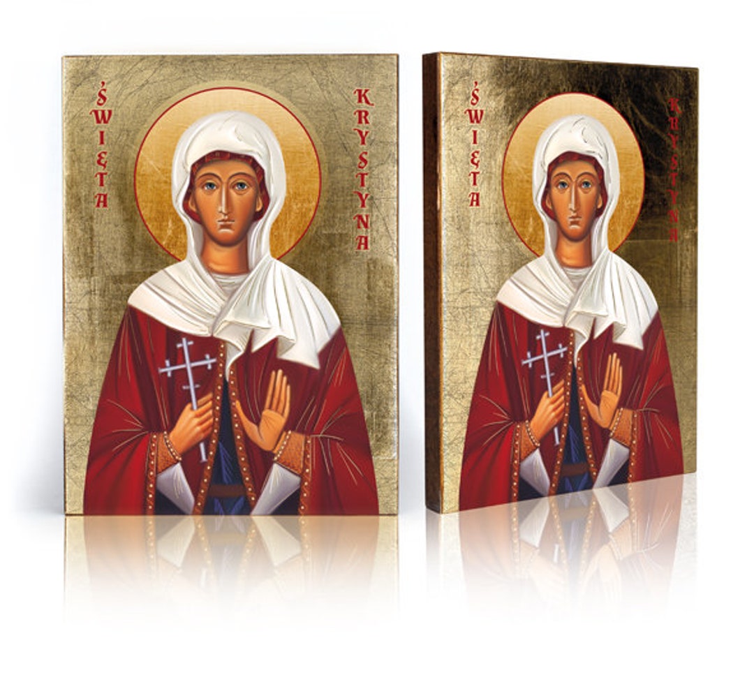 Icon of Saint Christina, Handmade Icon, Religious Icon, Wooden Icon, St ...