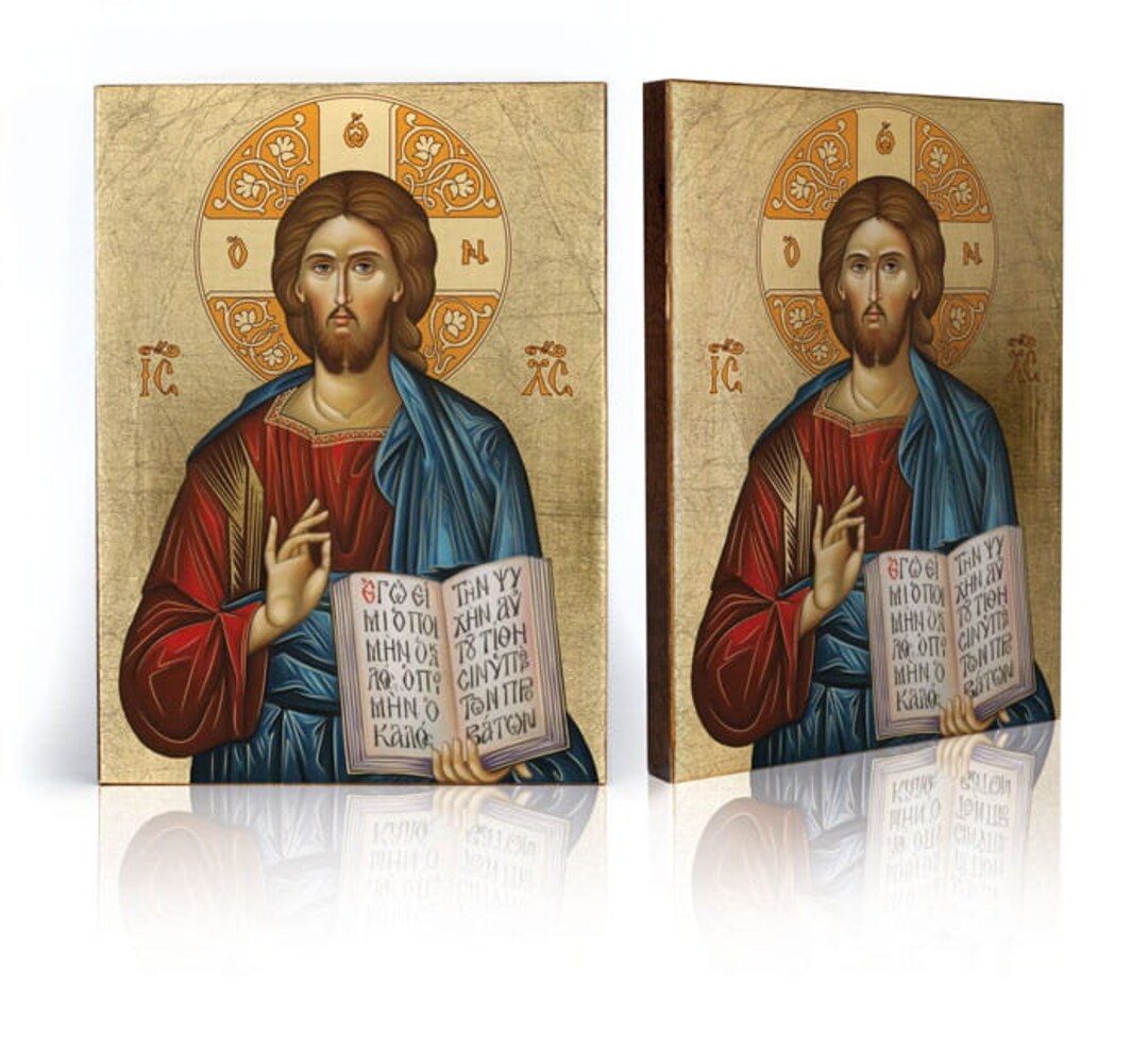 Icon of Jesus Christ Pantocrator, Handmade Icon, Wooden Icon, Perfect ...