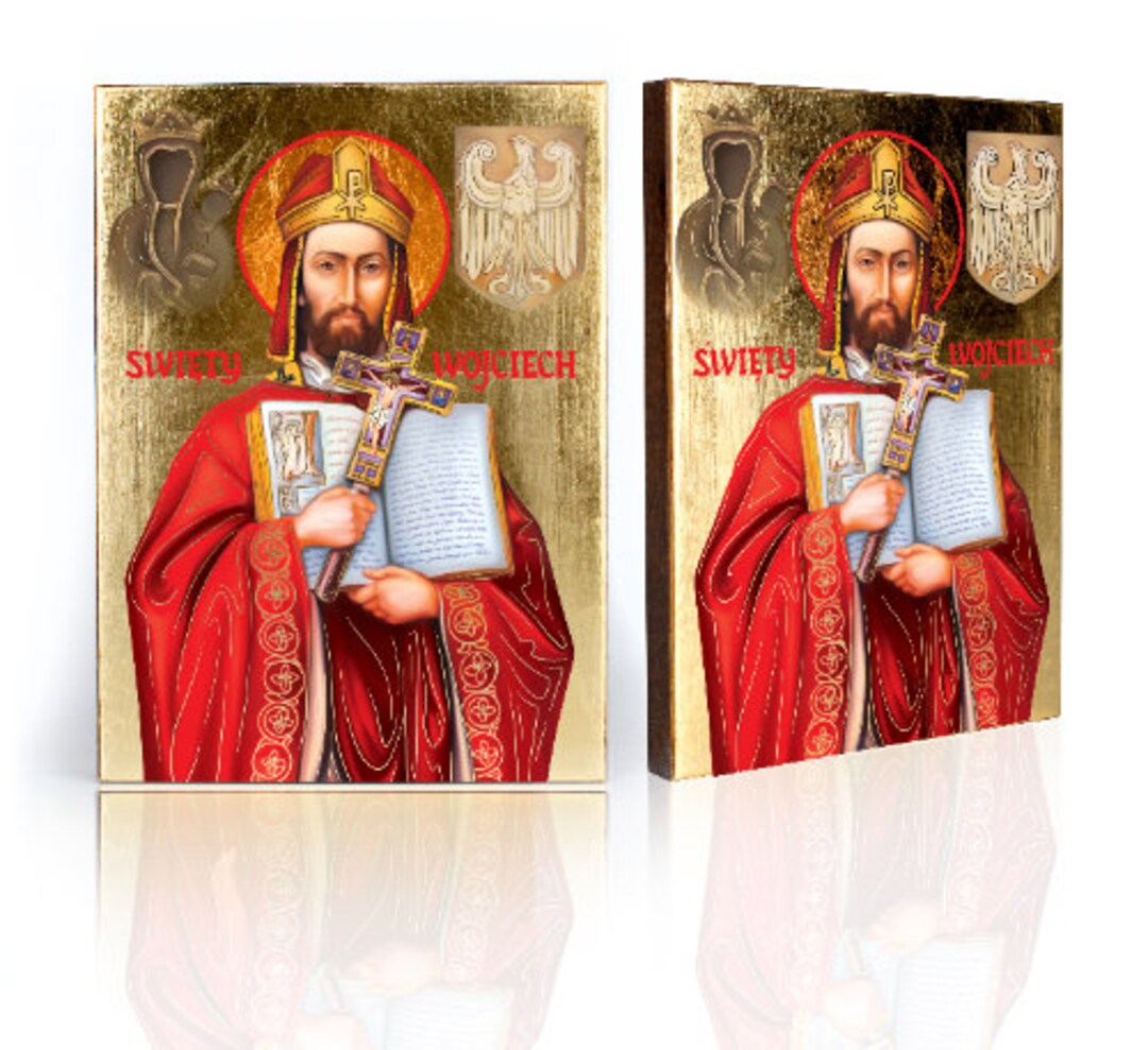 Icon of Saint Adalbert of Prague Handmade Icon Wooden Icon - Etsy