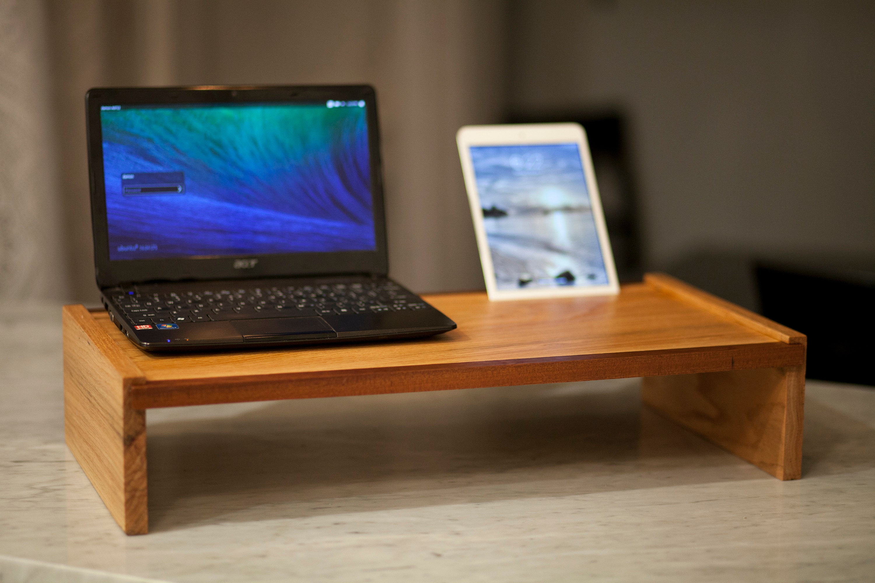 Wooden Laptop and Tablet Stand Tray - Etsy