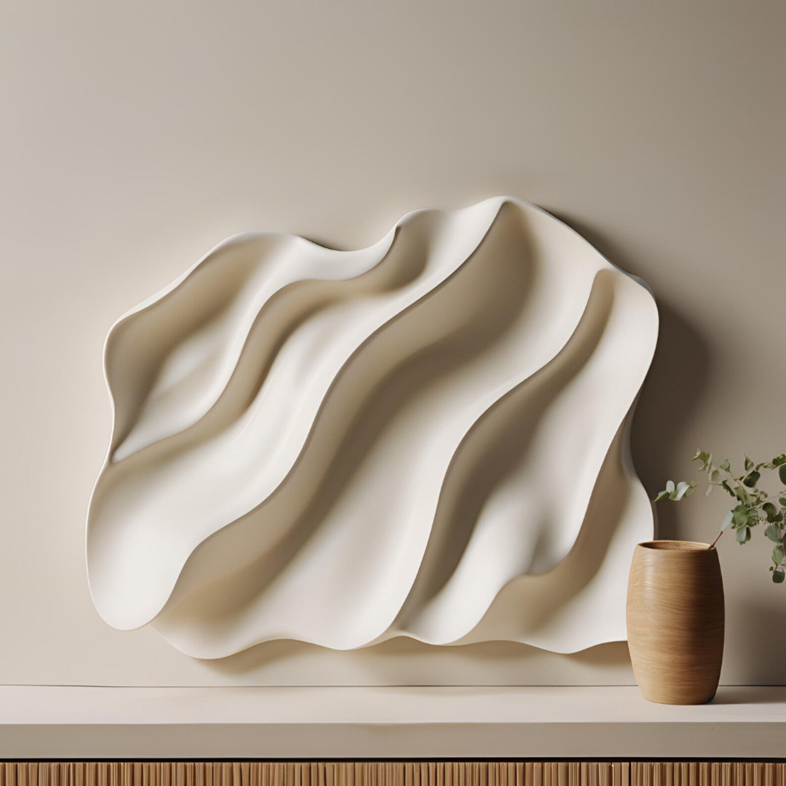 3D Abstract Plaster Wall Sculpture - Etsy UK