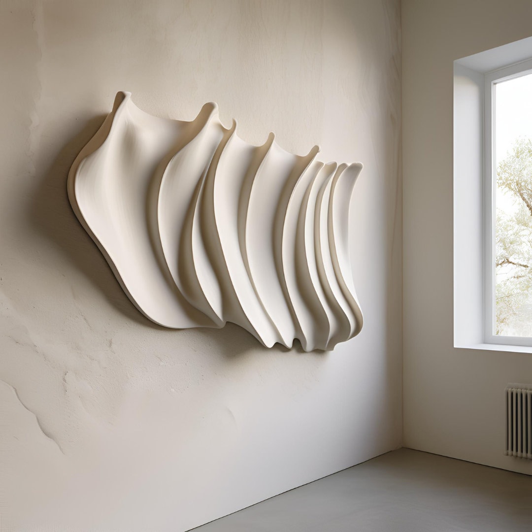 3D Abstract Plaster Wall Sculpture - Etsy UK
