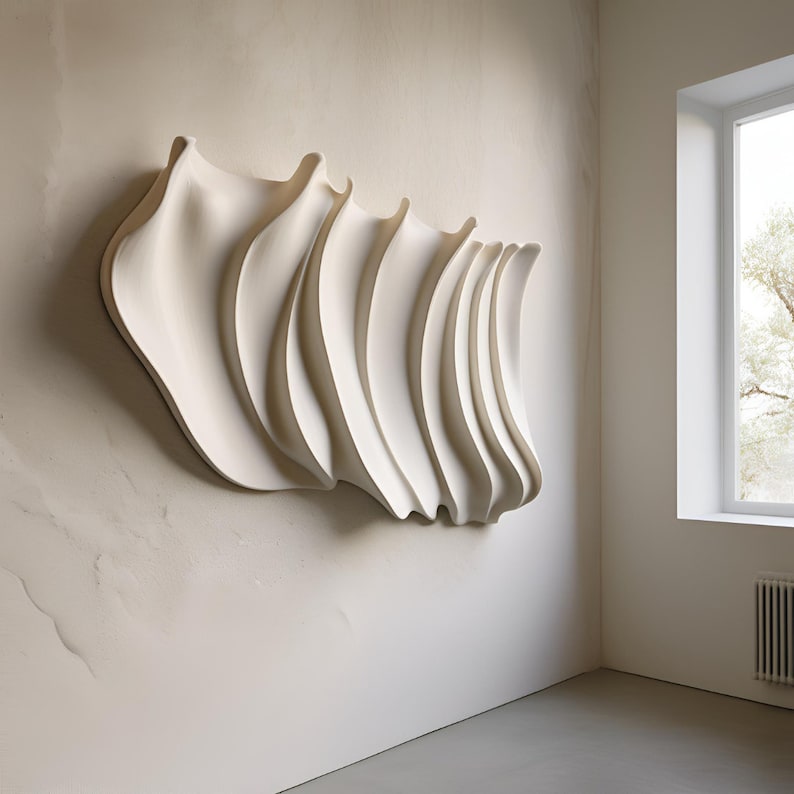 3D Abstract Plaster Wall Sculpture - Etsy UK