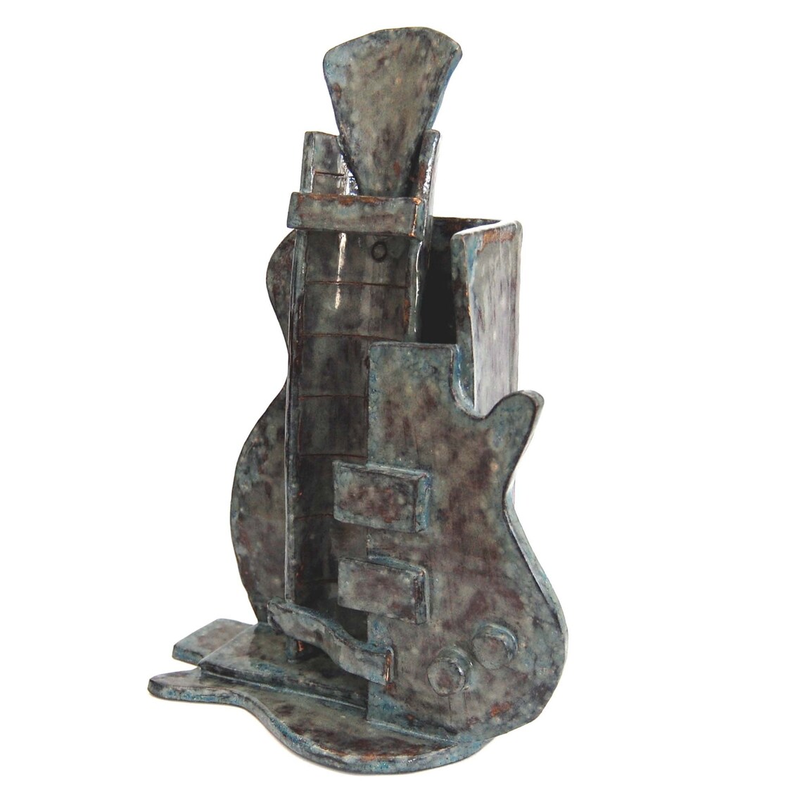 Studio Pottery Ceramic Electric Guitar Sculpture LP - Etsy