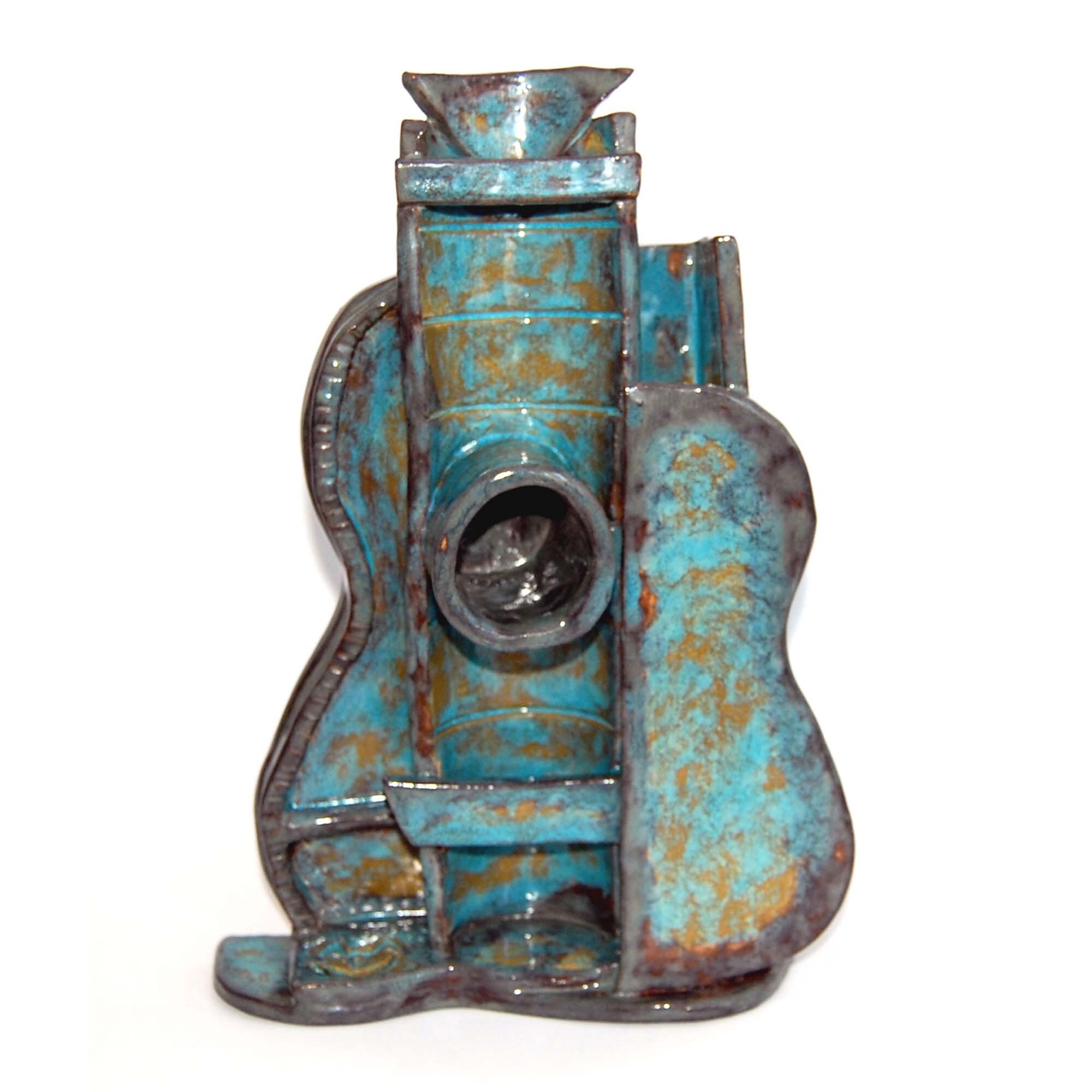 Studio Pottery Ceramic Acoustic Guitar Sculpture - Etsy